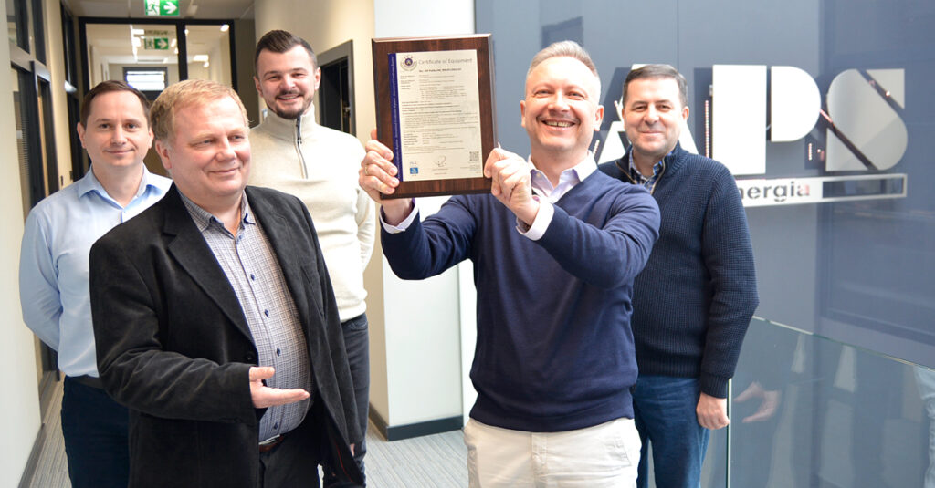 APS Energia with a certificate for energy storage! - APS Energia